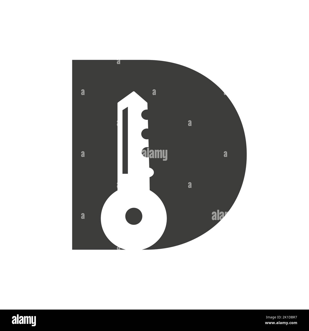 Letter D Key Logo Combine With House Locker Key For Real Estate and ...