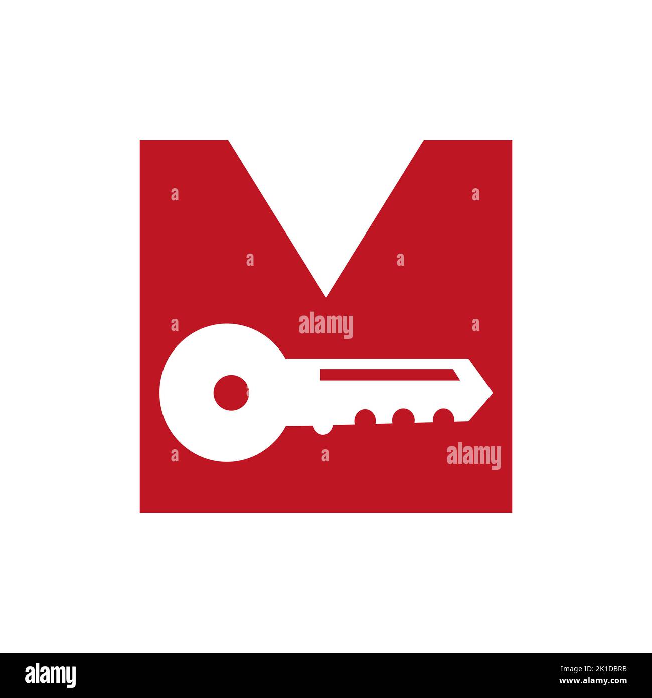 Letter M Key Logo Combine With House Locker Key For Real Estate and ...