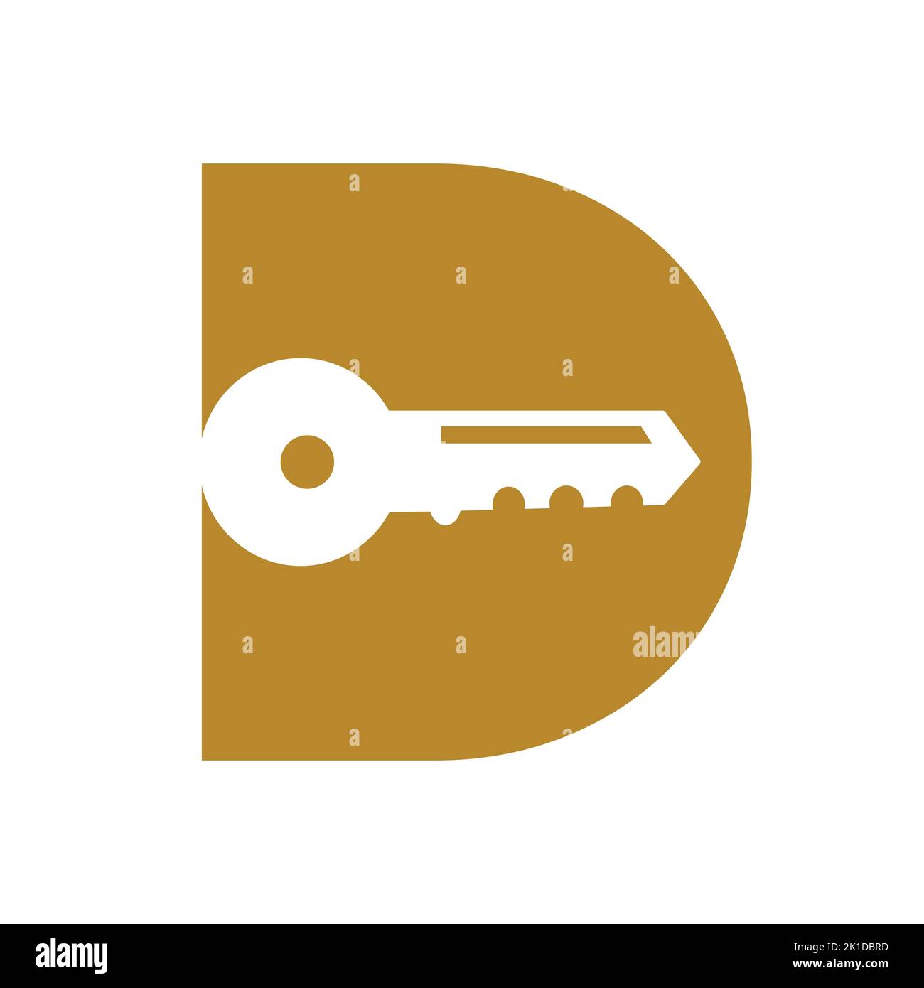 Letter D Key Logo Combine With House Locker Key For Real Estate and ...