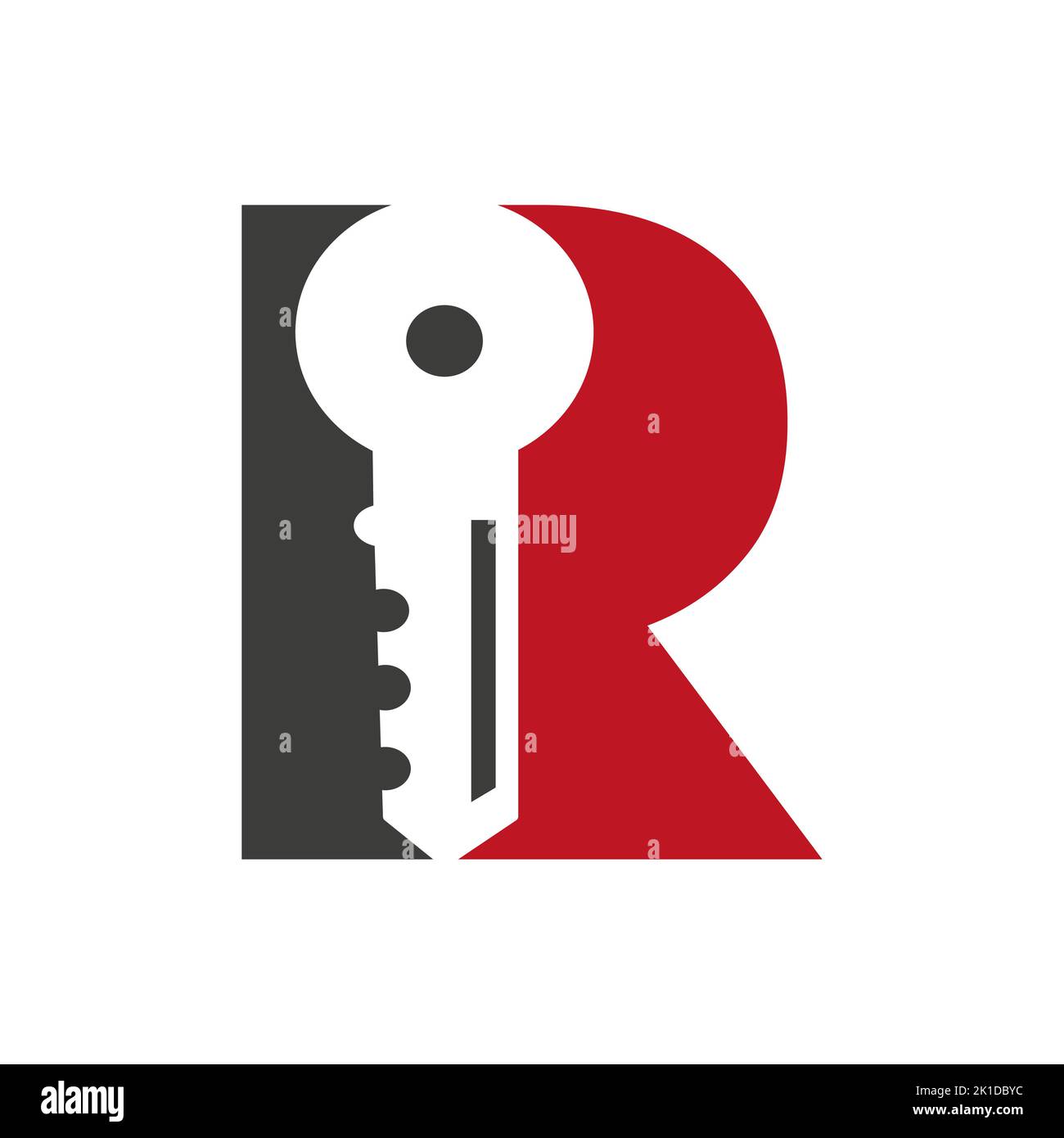Letter R Key Logo Combine With House Locker Key For Real Estate and ...