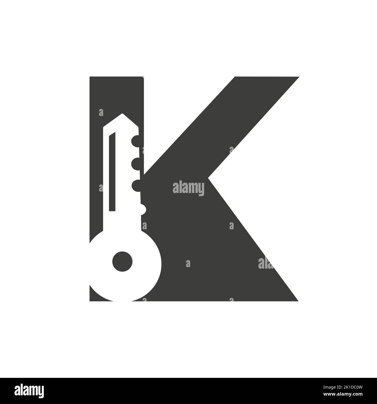 Letter K Key Logo Combine With House Locker Key For Real Estate and ...