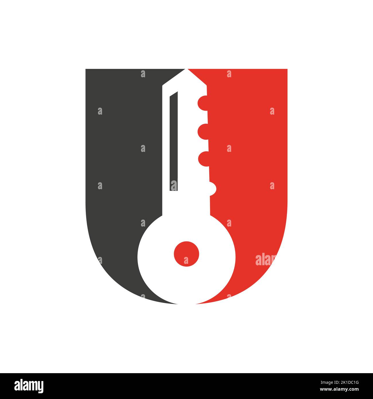 Letter U Key Logo Combine With House Locker Key For Real Estate and ...