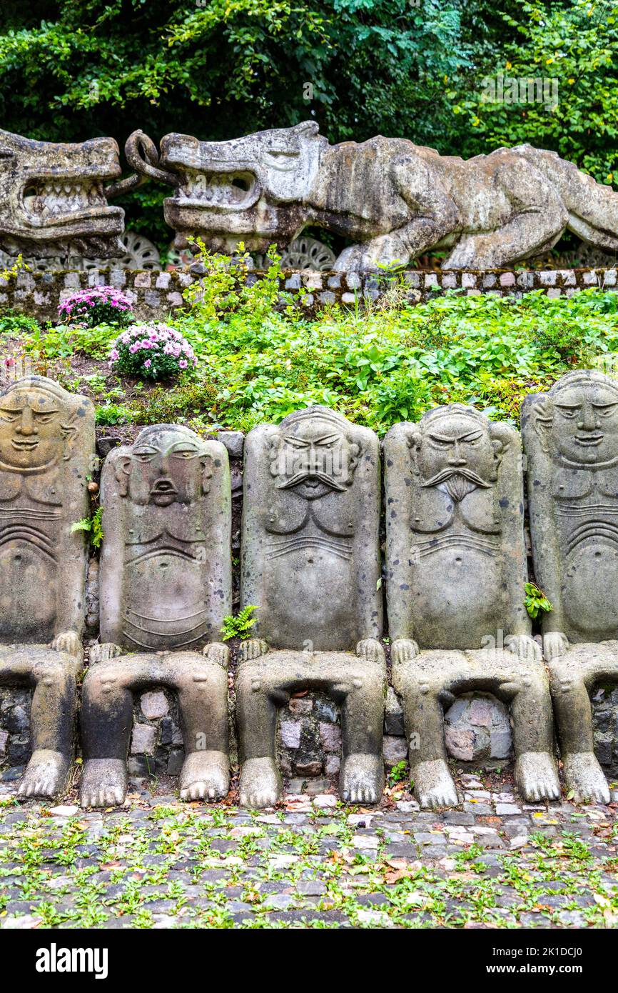 Chairs in the shape of men at Bruno Weber Park, Dietikon, Switzerland ...