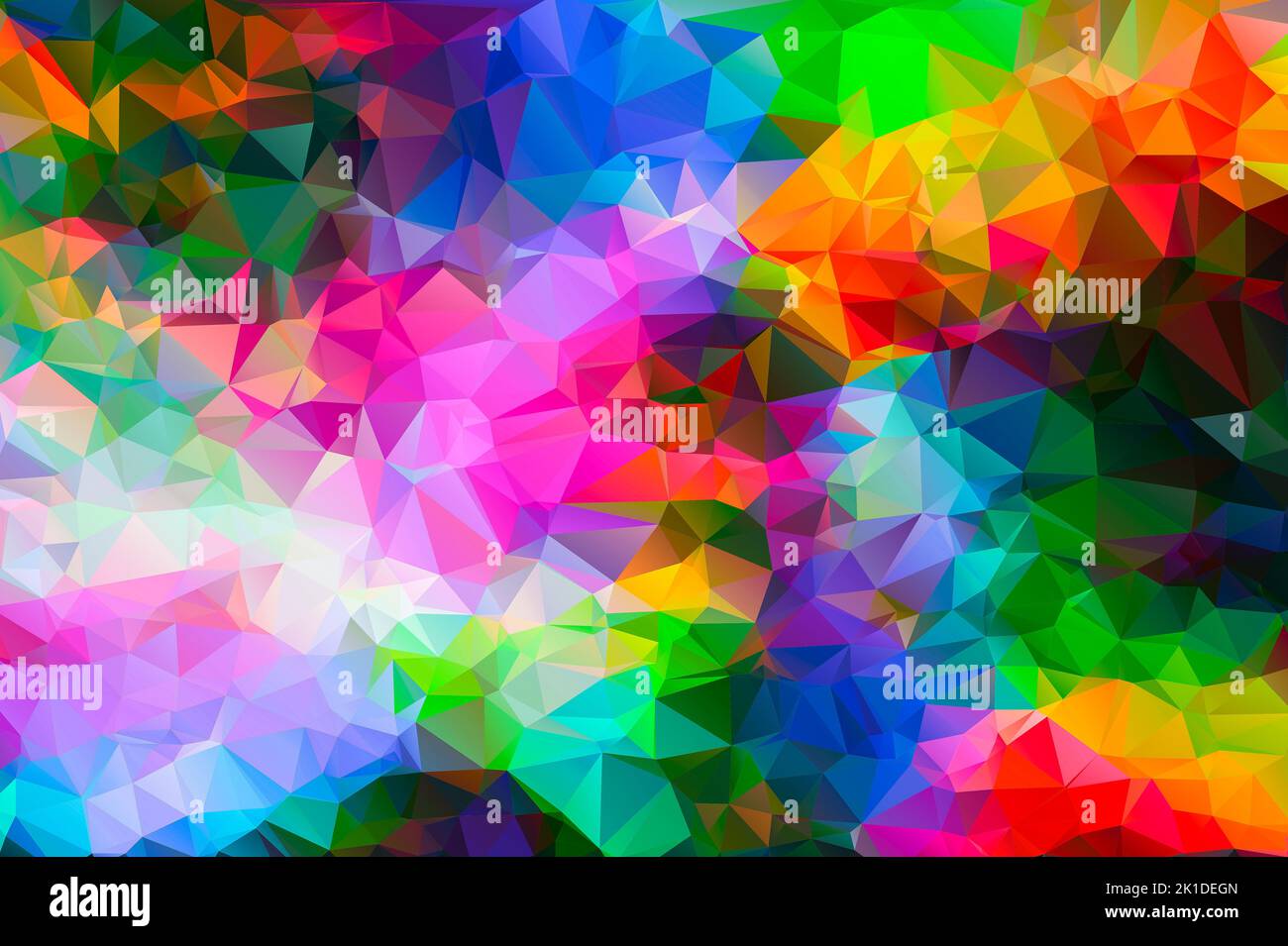 Abstract, colorful, multicolor and iridescent background of triangles ...