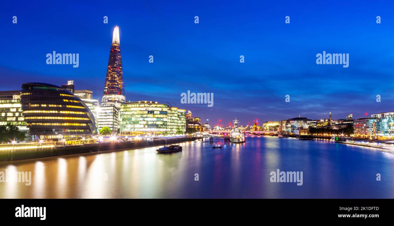 Panoramic view,looking south west,the Shard,HMS Belfast and other ...