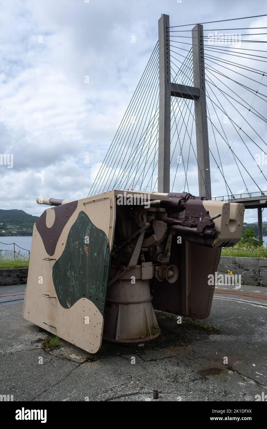 Bergen, Norway - June 14, 2022: Tellevik coastal fort is a German ...