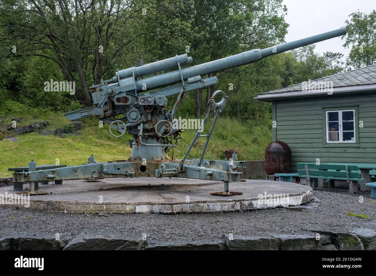 Herdla, Norway - June 16, 2022: Herdla Fort was built by the Germana ...
