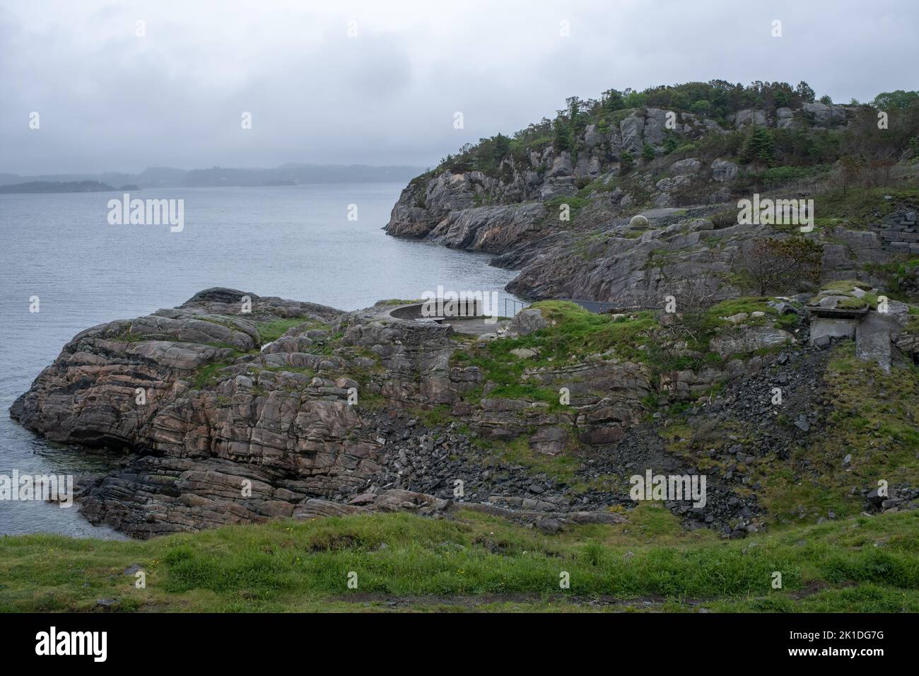 Herdla, Norway - June 16, 2022: Herdla Fort was built by the Germana ...