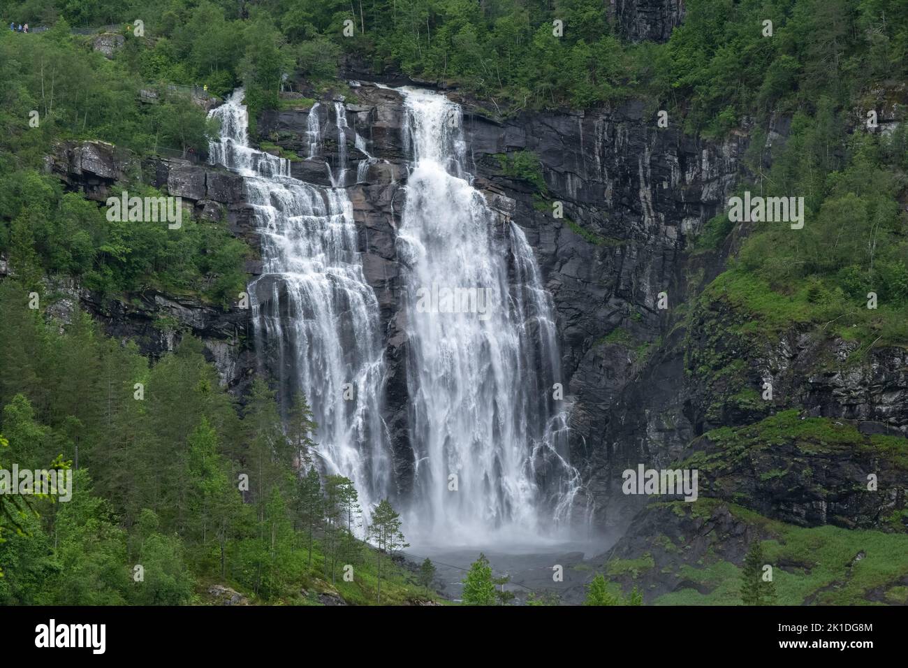 Wonderful landscapes in Norway. Hordaland. Beautiful scenery of ...