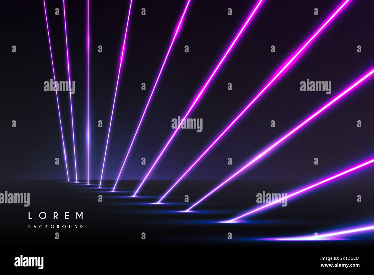 Abstract neon rays of light on the floor in vector Stock Photo - Alamy