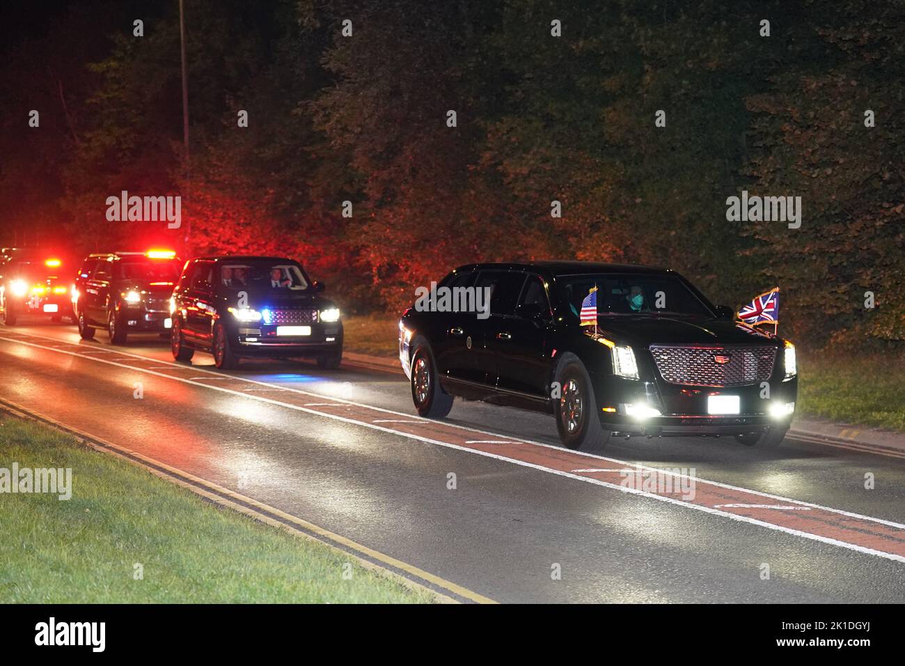 President Joe Biden and first lady Jill Biden leave London Stansted ...
