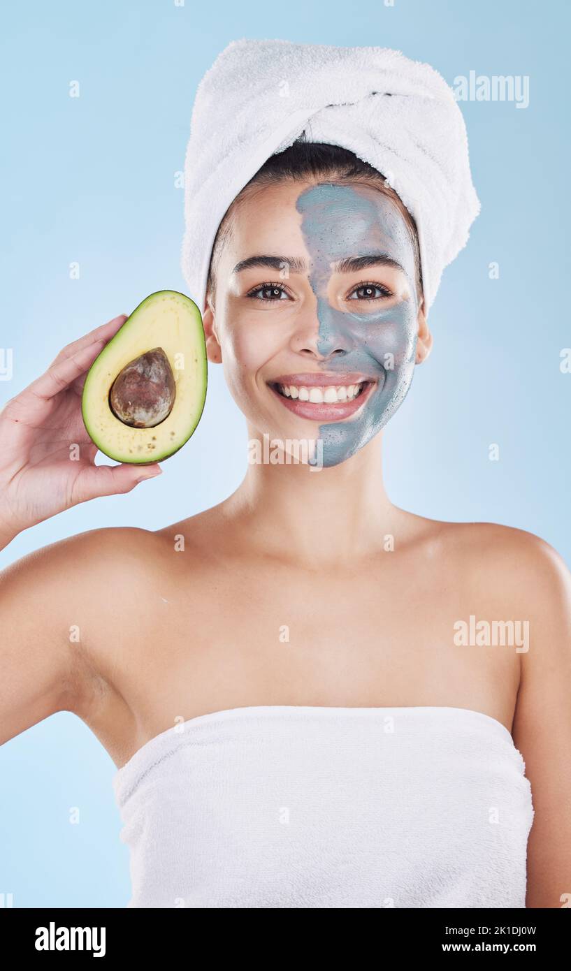 Avocado face mask for beauty skincare, food for skin health and product ...