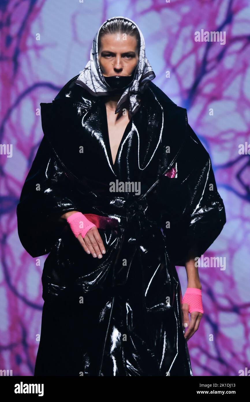 Madrid, Spain. 17th Sep, 2022. A model walks the runway wearing a ...
