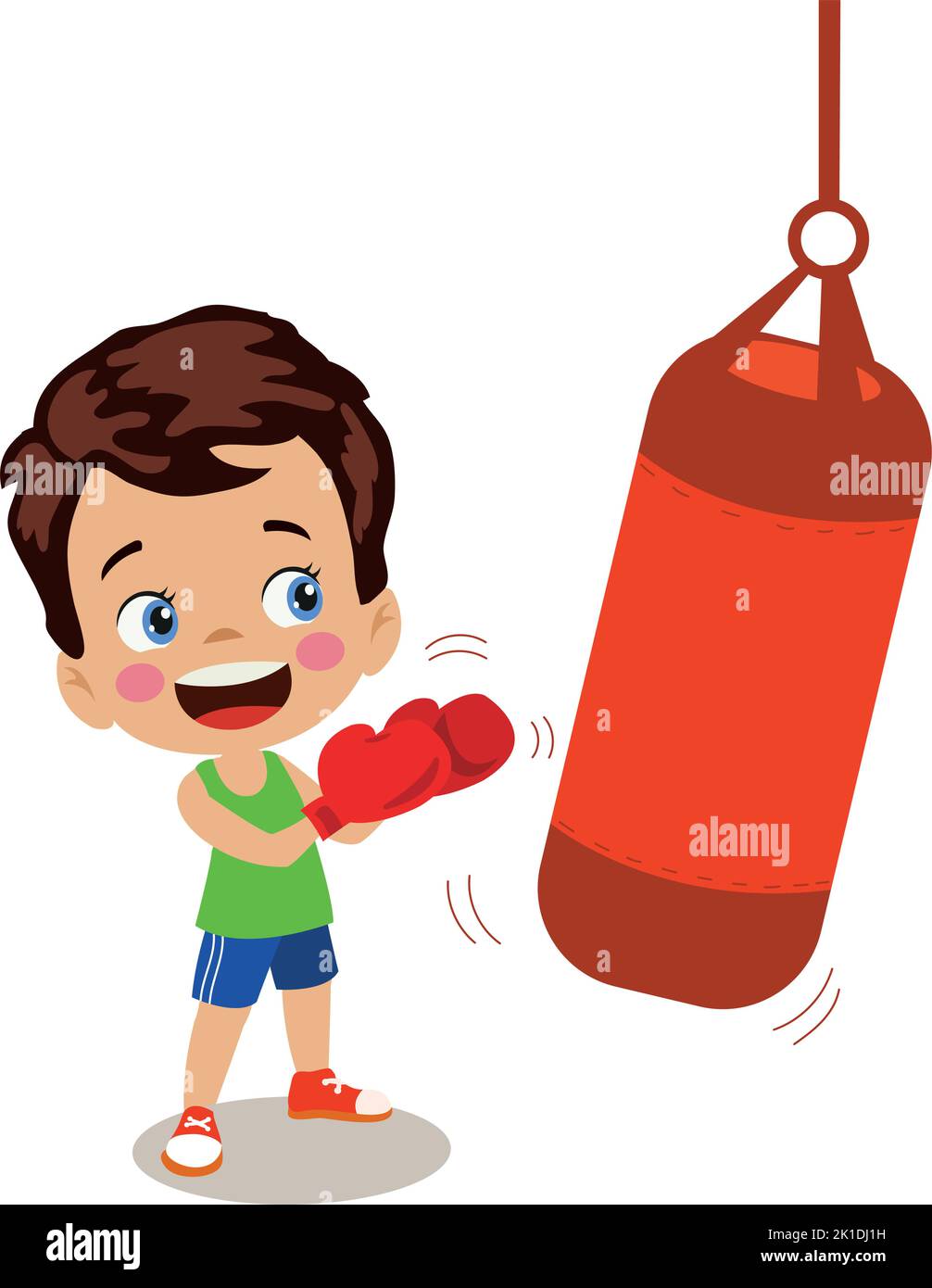 Cartoon Kid Punching