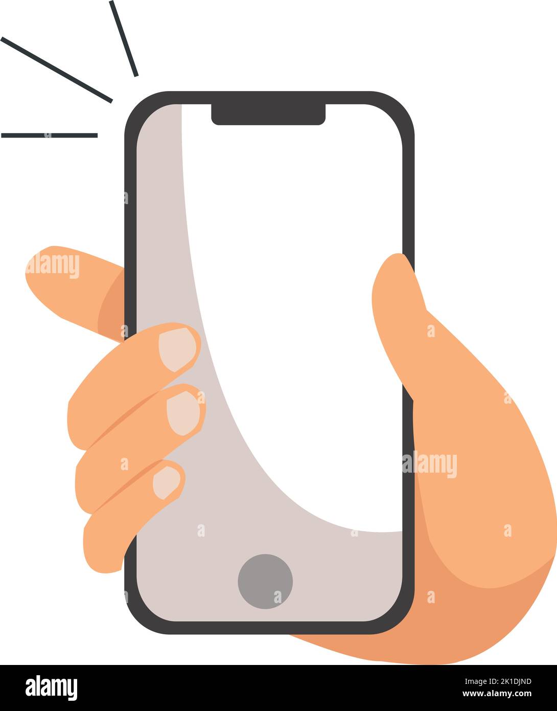 Hand holding black mobile Stock Vector Images - Alamy