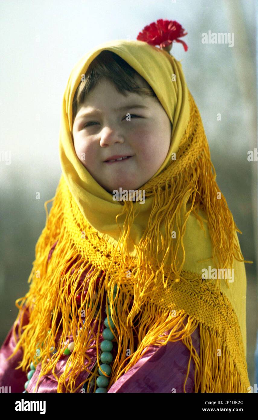 Izvoarele, Tulcea County, Romania, 2003. Girl belonging to the Greek ...