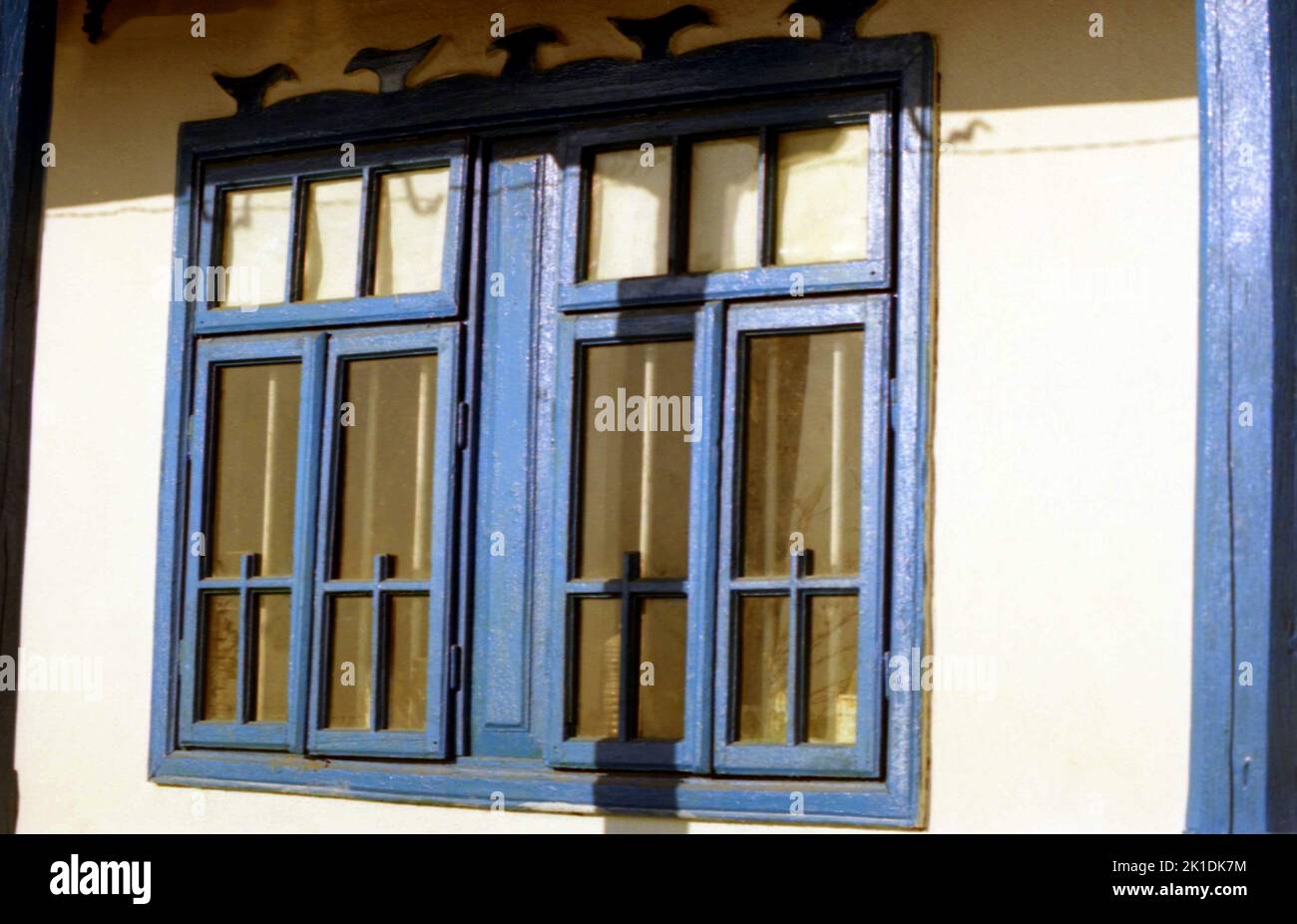 Izvoarele, Tulcea County, Romania, 2003. Authentic, traditional window ...