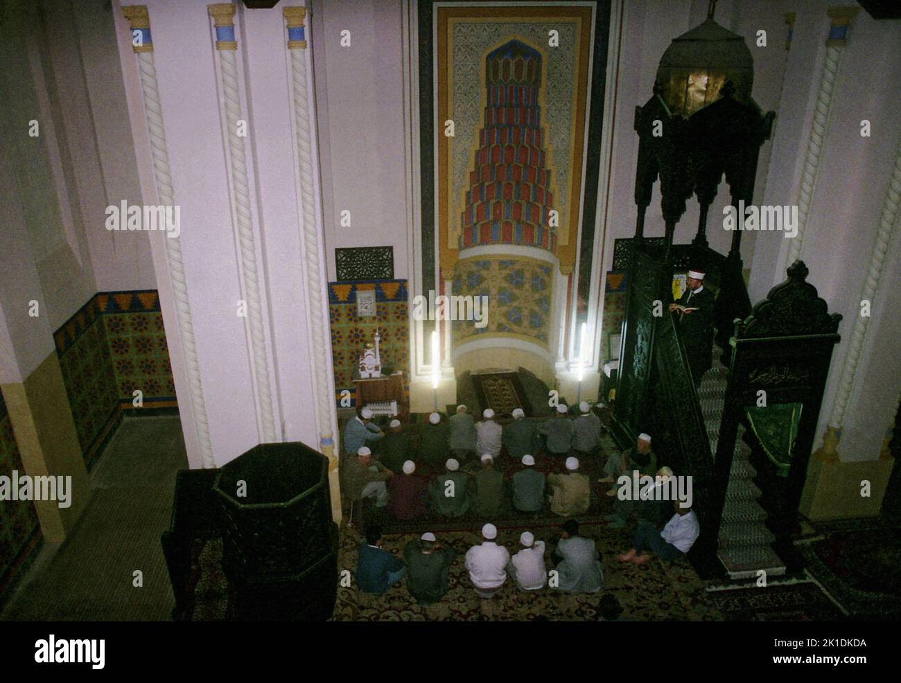 Grand Mosque of Constanța, Romania, approx. 2002. Islam believers ...