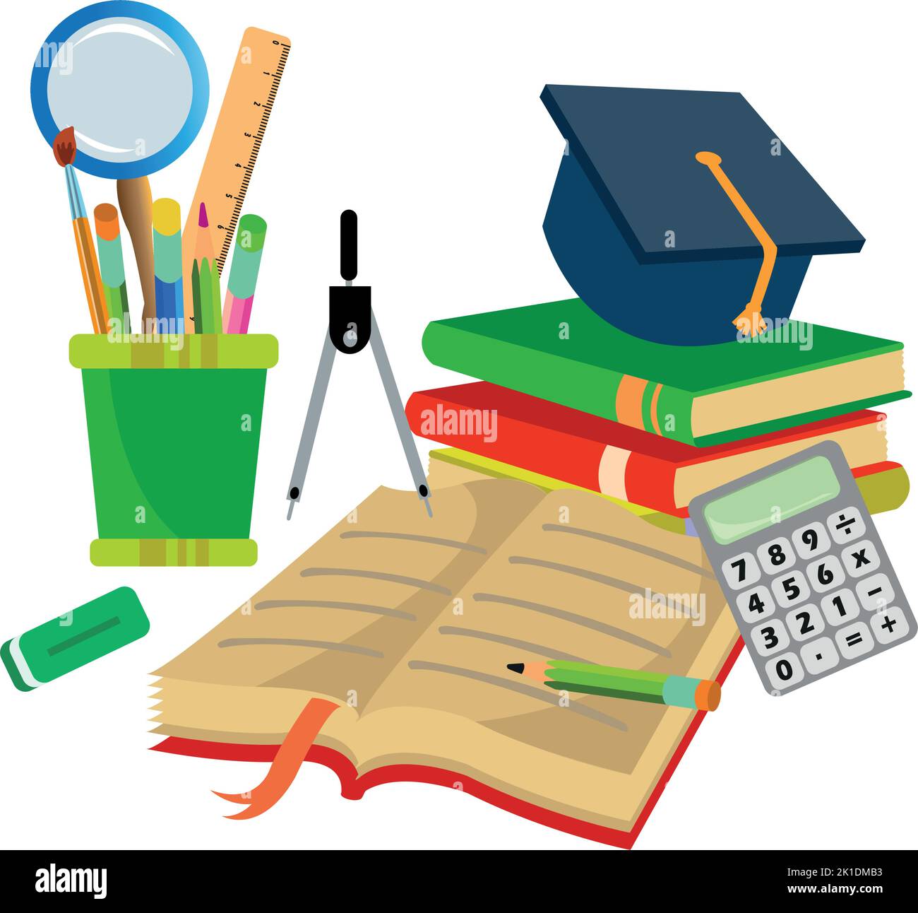 School sharpener icon flat Cut Out Stock Images & Pictures - Alamy