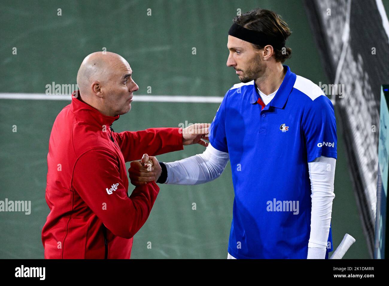 Belgian captain Johan Van Herck and French Arthur Rinderknech pictured ...