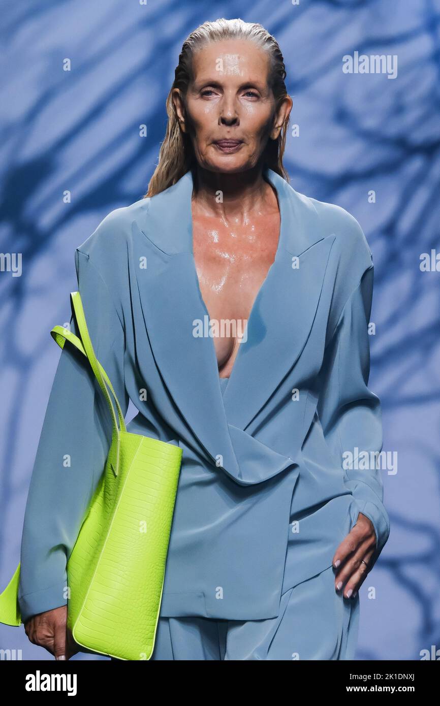 Madrid, Spain. 17th Sep, 2022. A model walks the runway wearing a ...