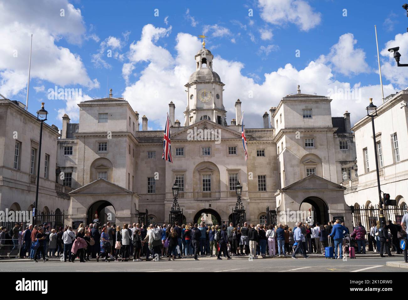 people joining the queues along the banks of the River Thames to pay ...