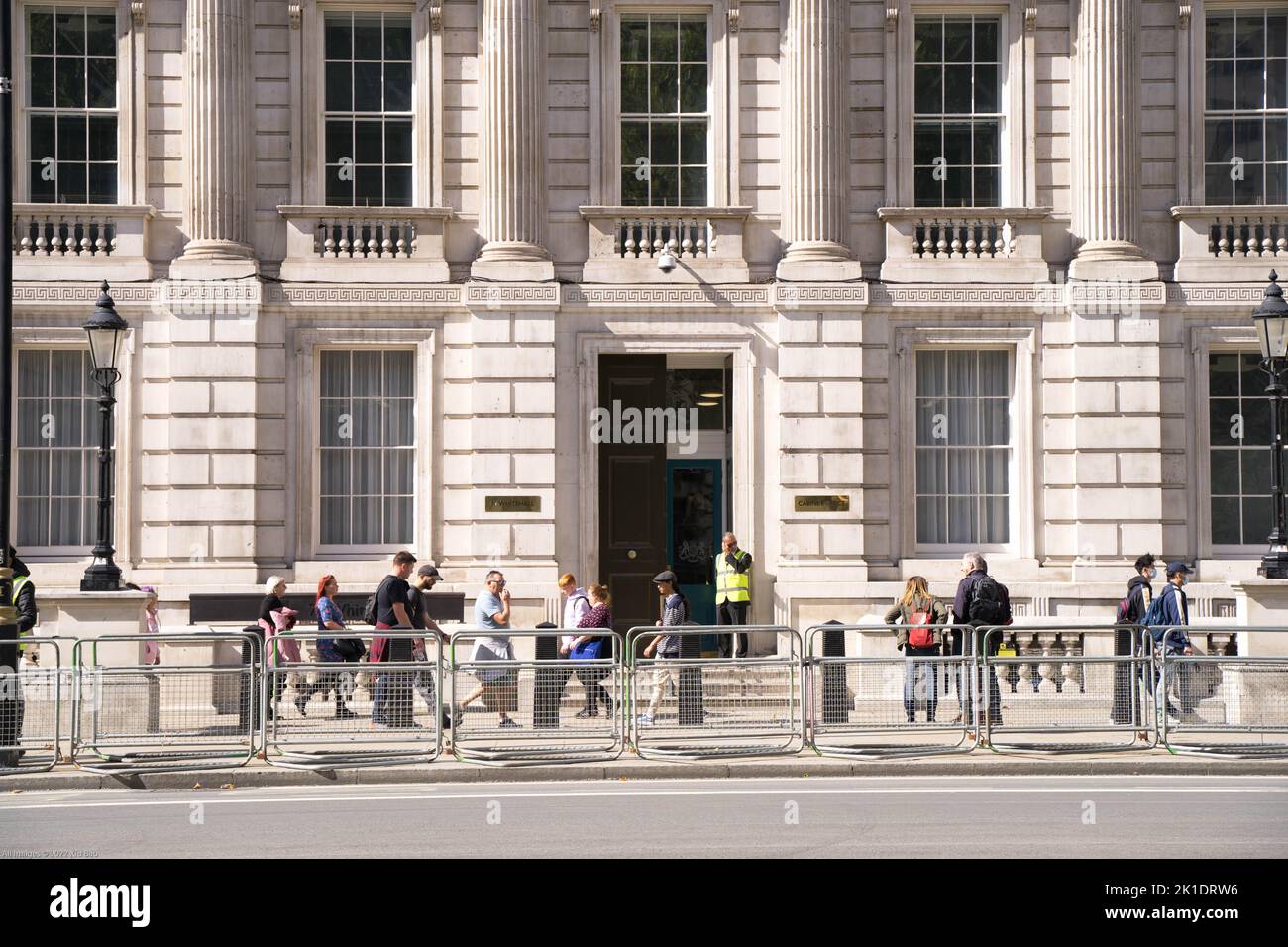 people joining the queues along the banks of the River Thames to pay ...