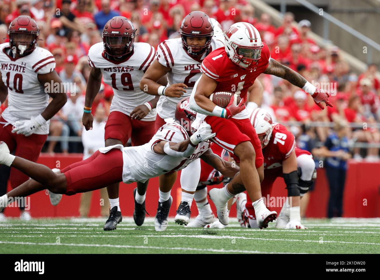 September 17, 2022: Wisconsin Badgers running back Chez Mellusi (1 ...