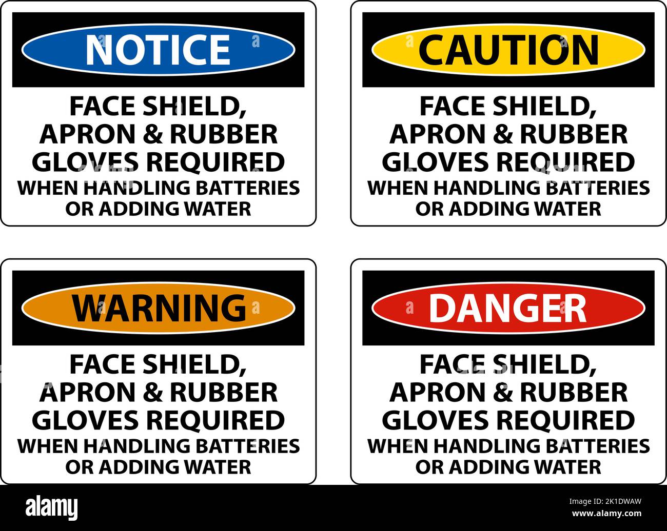 When Handling Batteries Sign On White Background Stock Vector Image ...