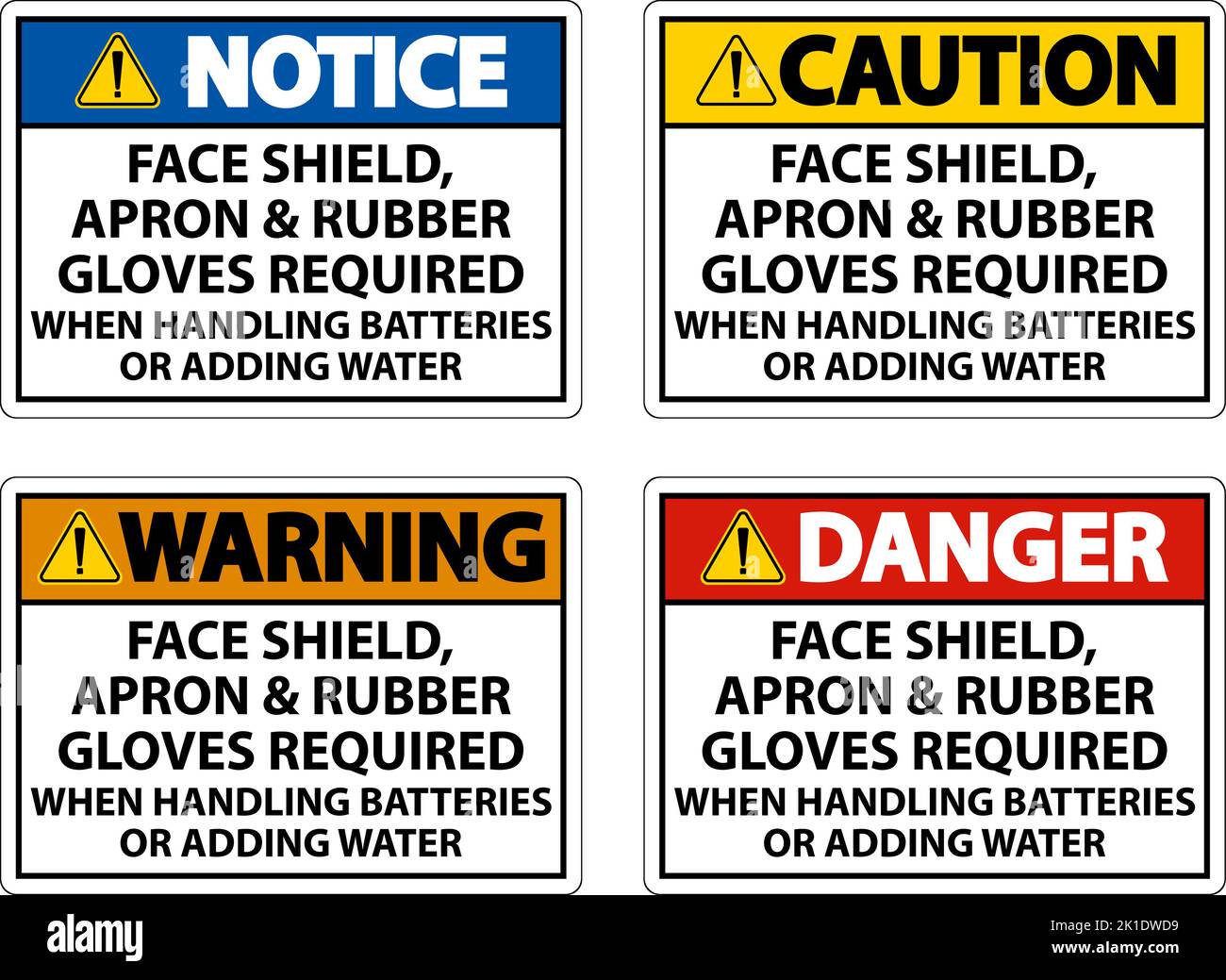 When Handling Batteries Sign On White Background Stock Vector Image ...