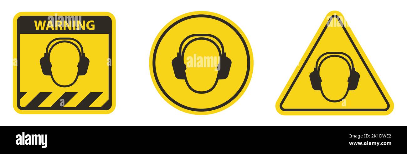 Hearing Protection Symbol Floor Sign Stock Vector Image & Art - Alamy