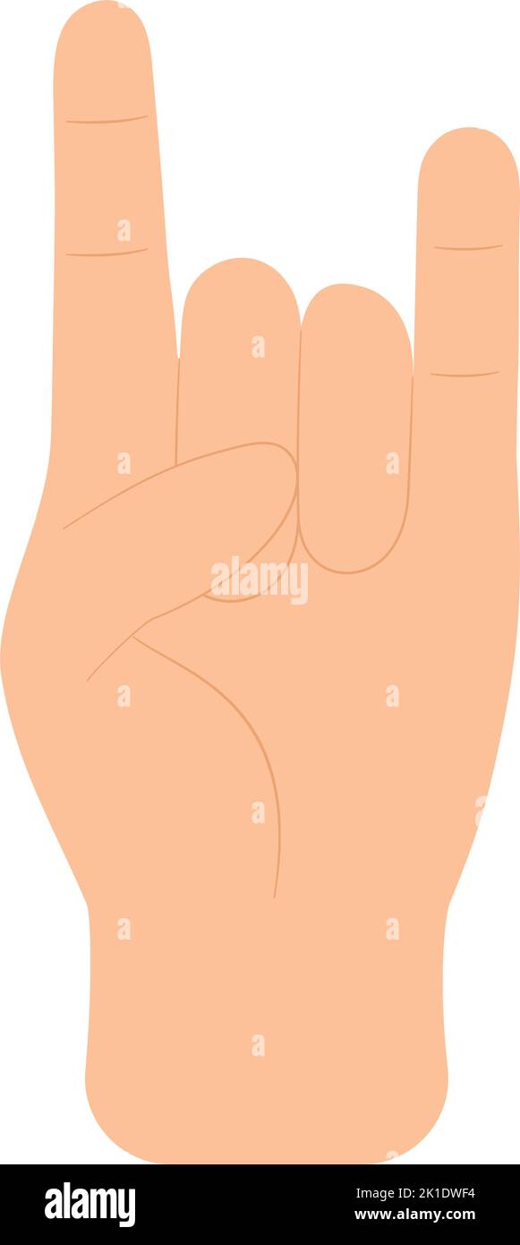 rock hand gesture Stock Vector Image & Art - Alamy