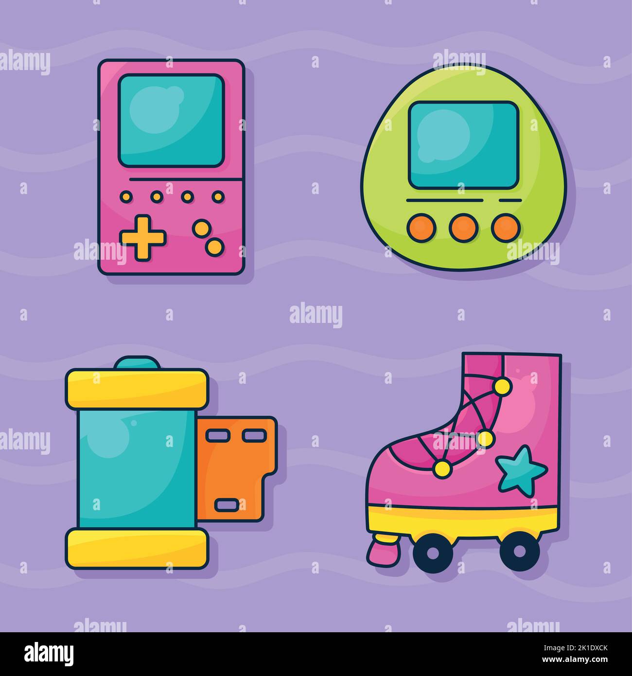 90s style modern set icons Stock Vector Image & Art - Alamy