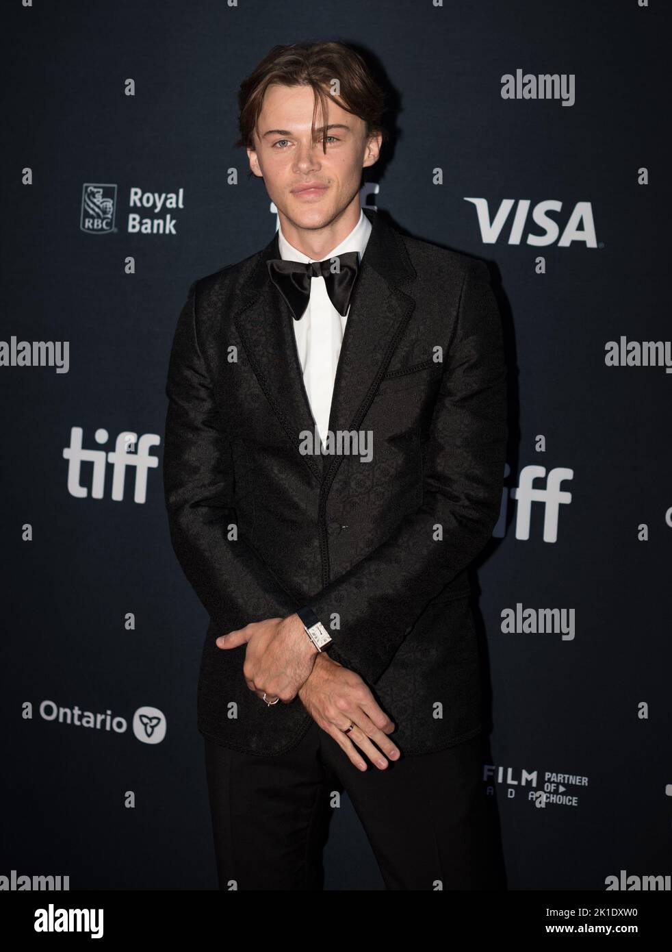 Actor Christopher Briney poses for a photograph on the red carpet premiere for the film ...