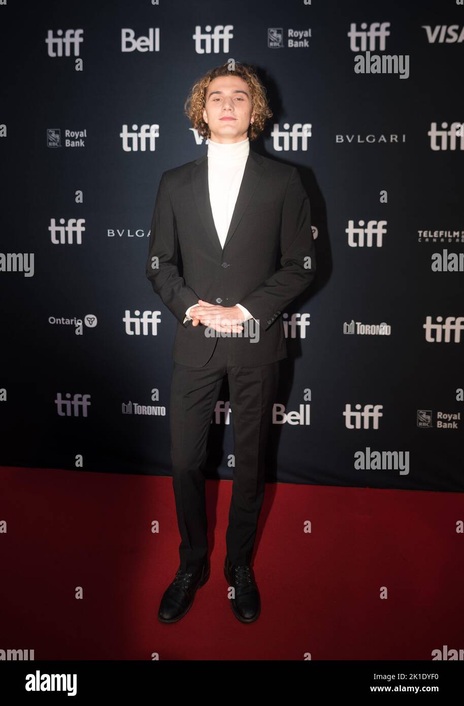 Actor Zachary Nachbar-Seckel poses for a photograph on the last red ...