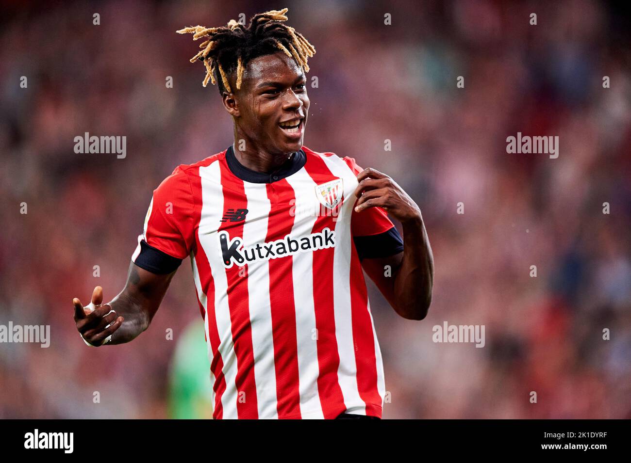Nico Williams of Athletic Club celebrates after scoring goal during the ...