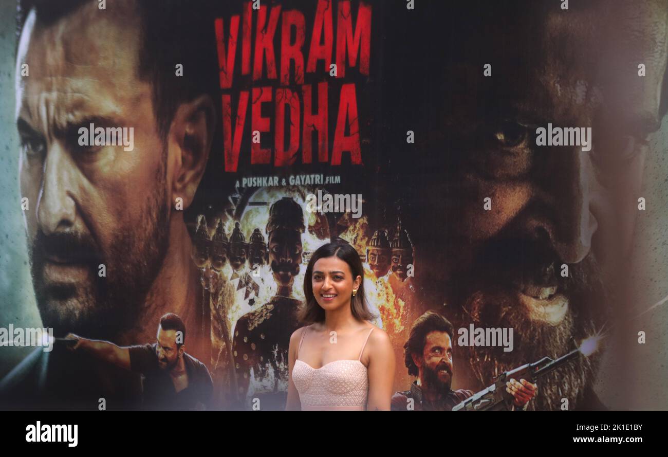 Mumbai, Maharashtra, India. 17th Sep, 2022. Bollywood Actress Radhika ...