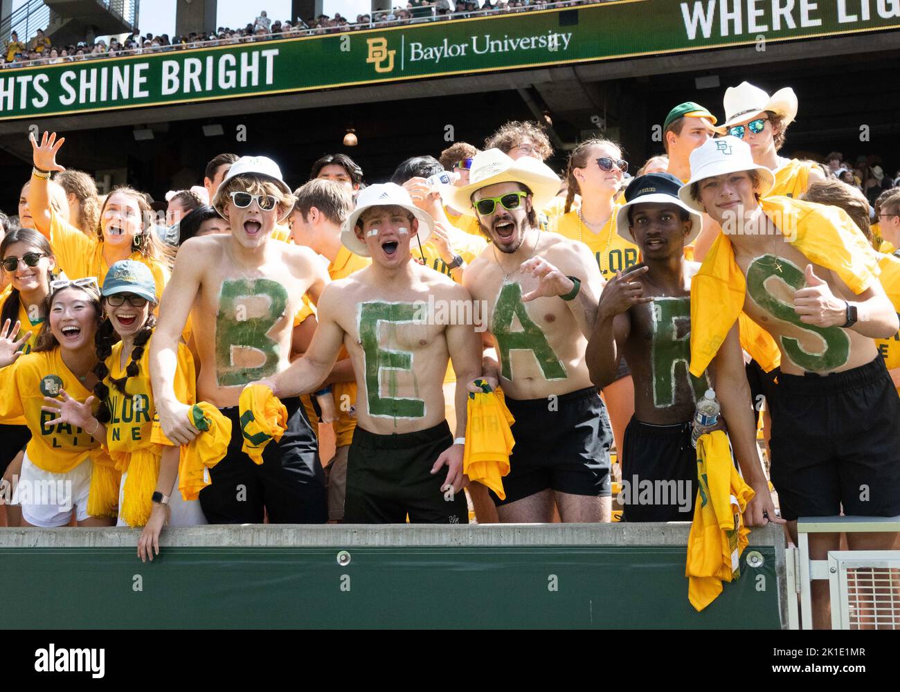 Waco, Texas, USA. 17th Sep, 2022. Baylor Bears students during the 1st ...