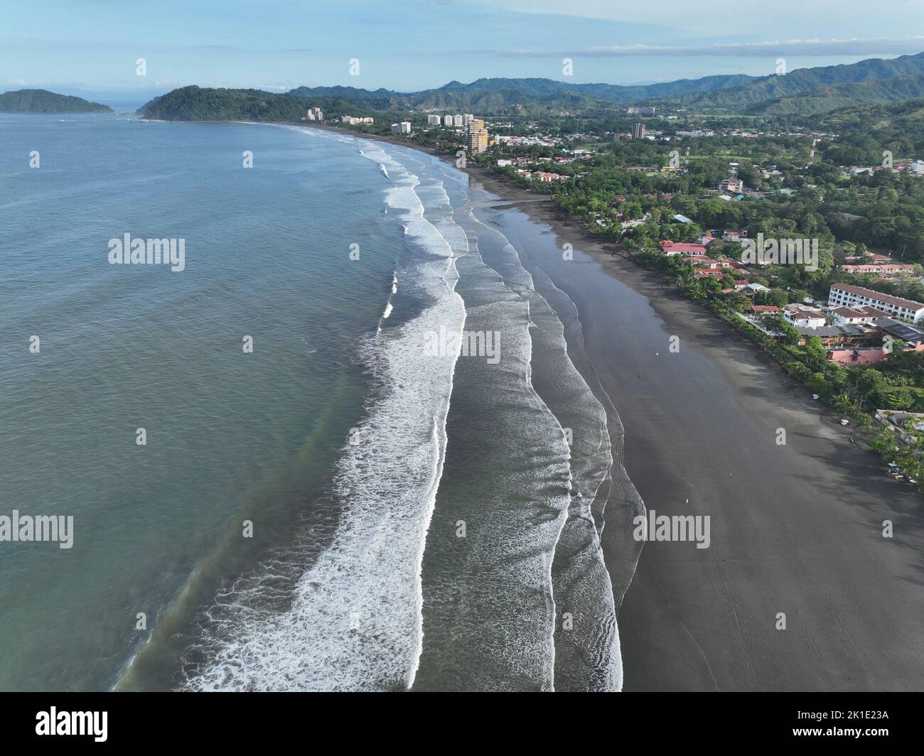 Aerial View of Tropical Jaco Beach, Garabito in Costa Rica from the ...
