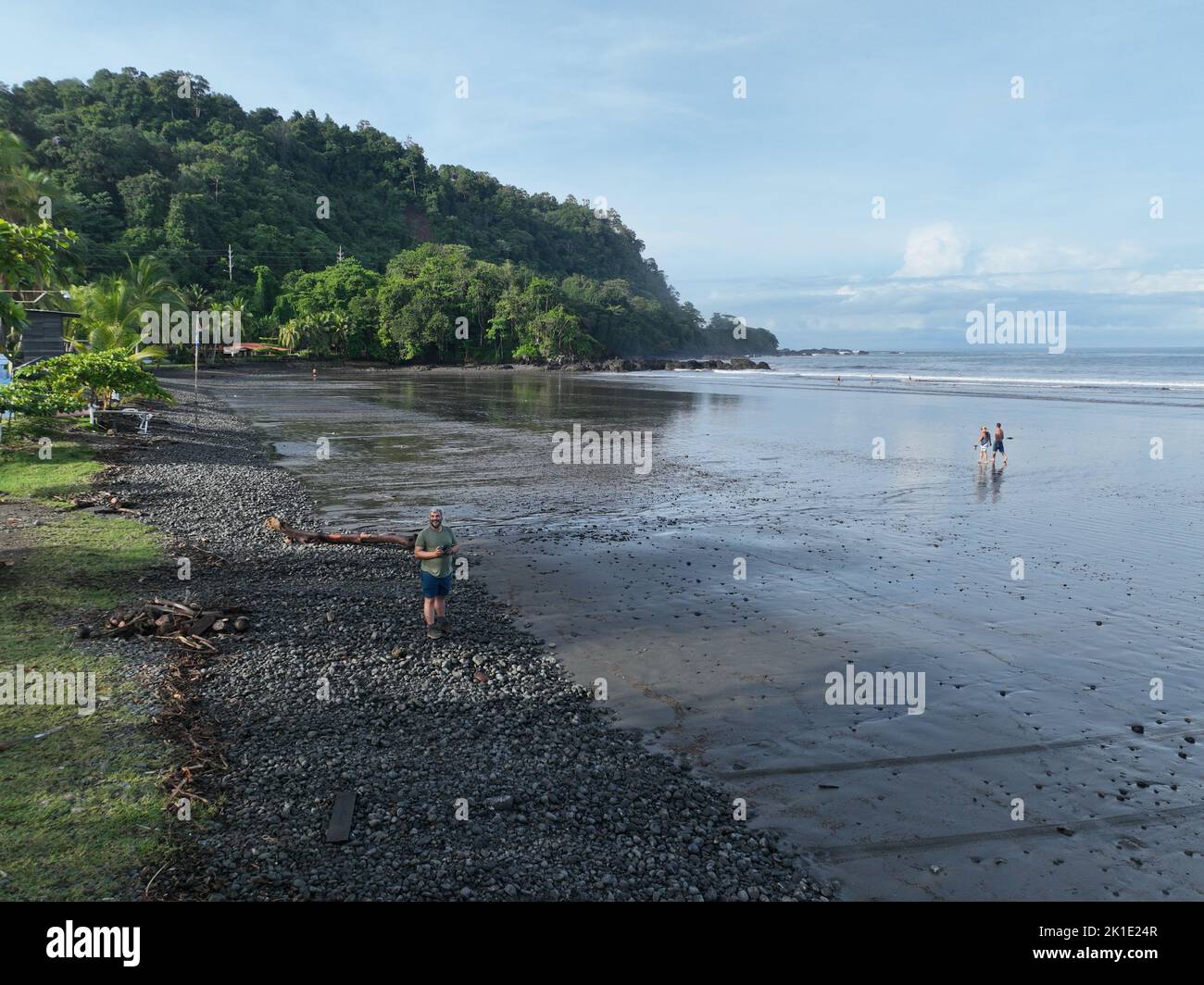 Aerial View of Tropical Jaco Beach, Garabito in Costa Rica from the ...