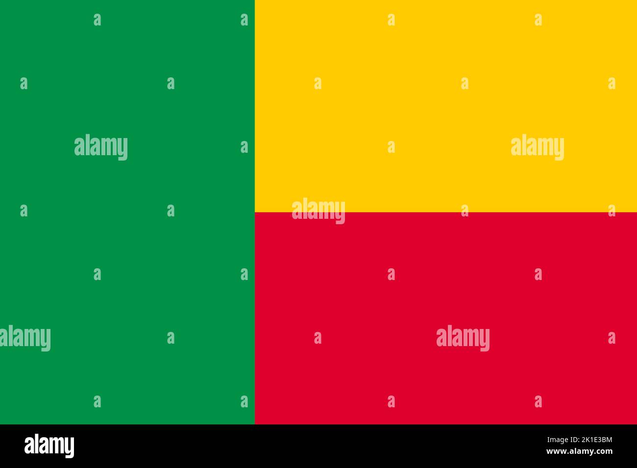 Benin flag. Dahomey national banner and patriotic symbol. Official ...