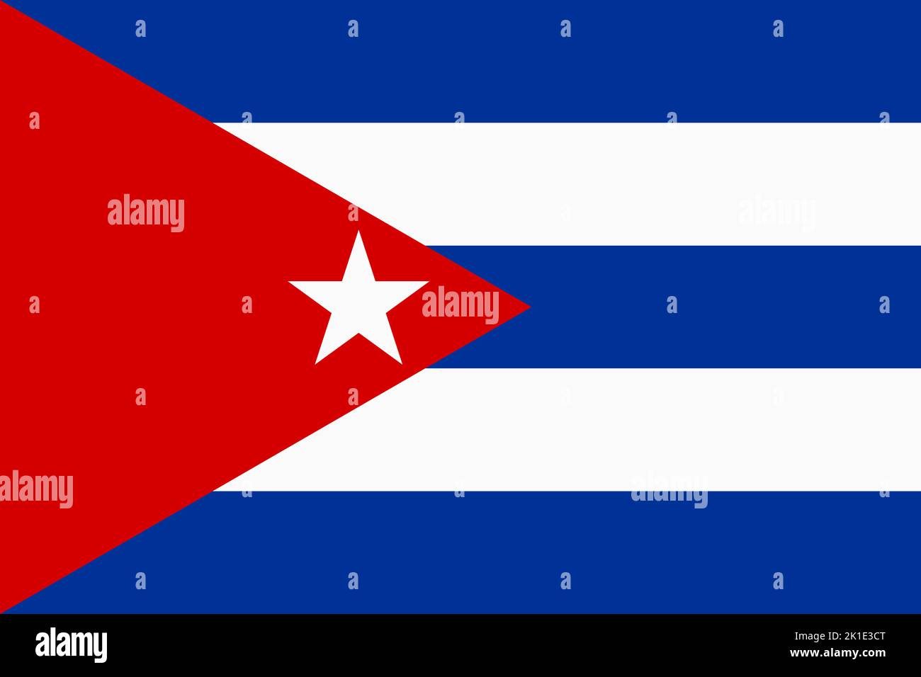 Flag Of Cuba Cuban National Banner And Patriotic Symbol Official Colors Flat Vector