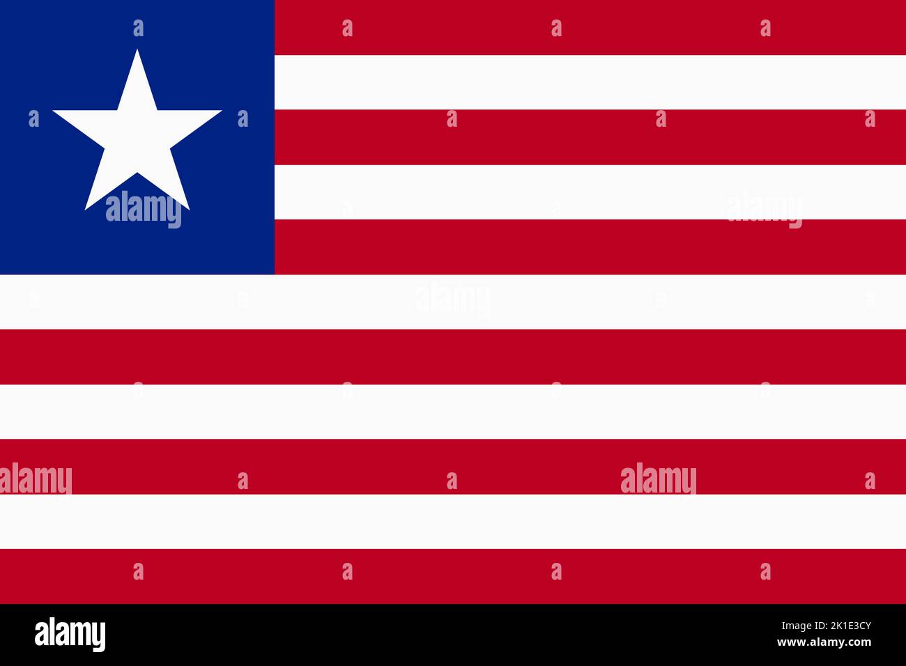 Liberia flag. Liberian national banner and patriotic symbol. Official ...