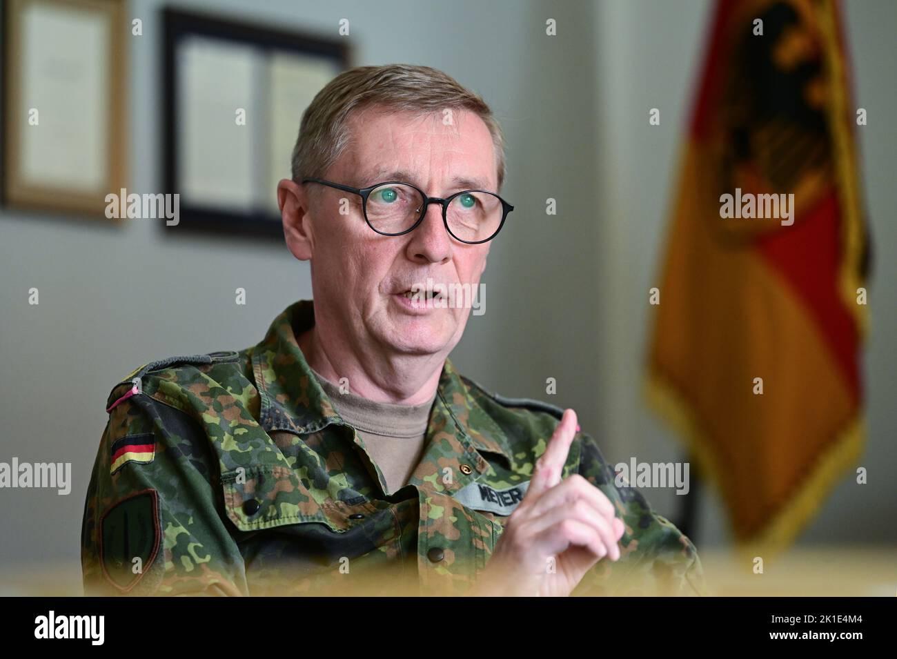 Calw, Germany. 16th Aug, 2022. Brigadier General Ansgar Meyer ...