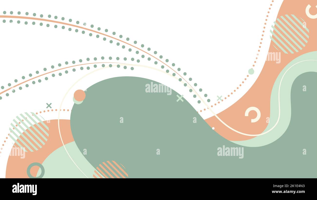 Abstract Modern Template Pastel Color Organic Dynamic Shapes Elements Compositions Of Colored
