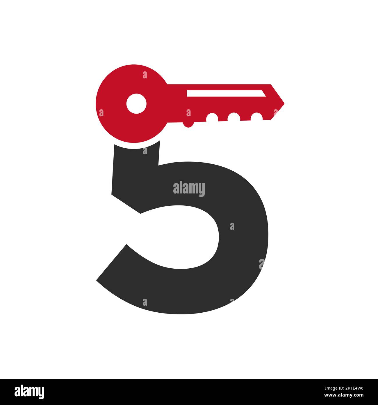 Letter 5 Key Logo Combine With House Locker Key For Real Estate and ...