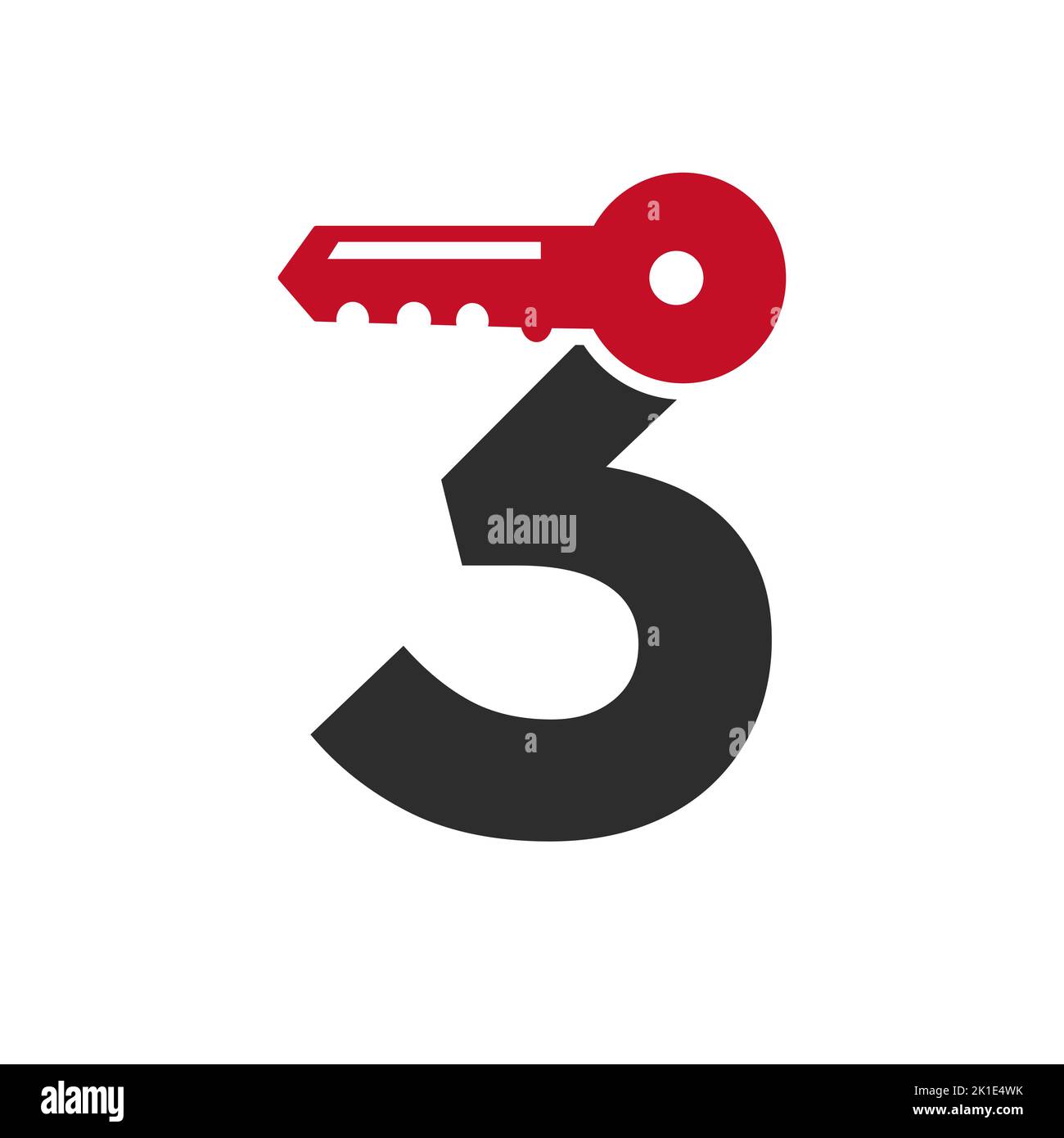 Letter 3 Key Logo Combine With House Locker Key For Real Estate and ...