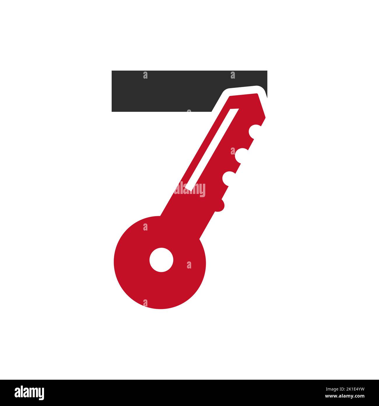 Letter 7 Key Logo Combine With House Locker Key For Real Estate and ...