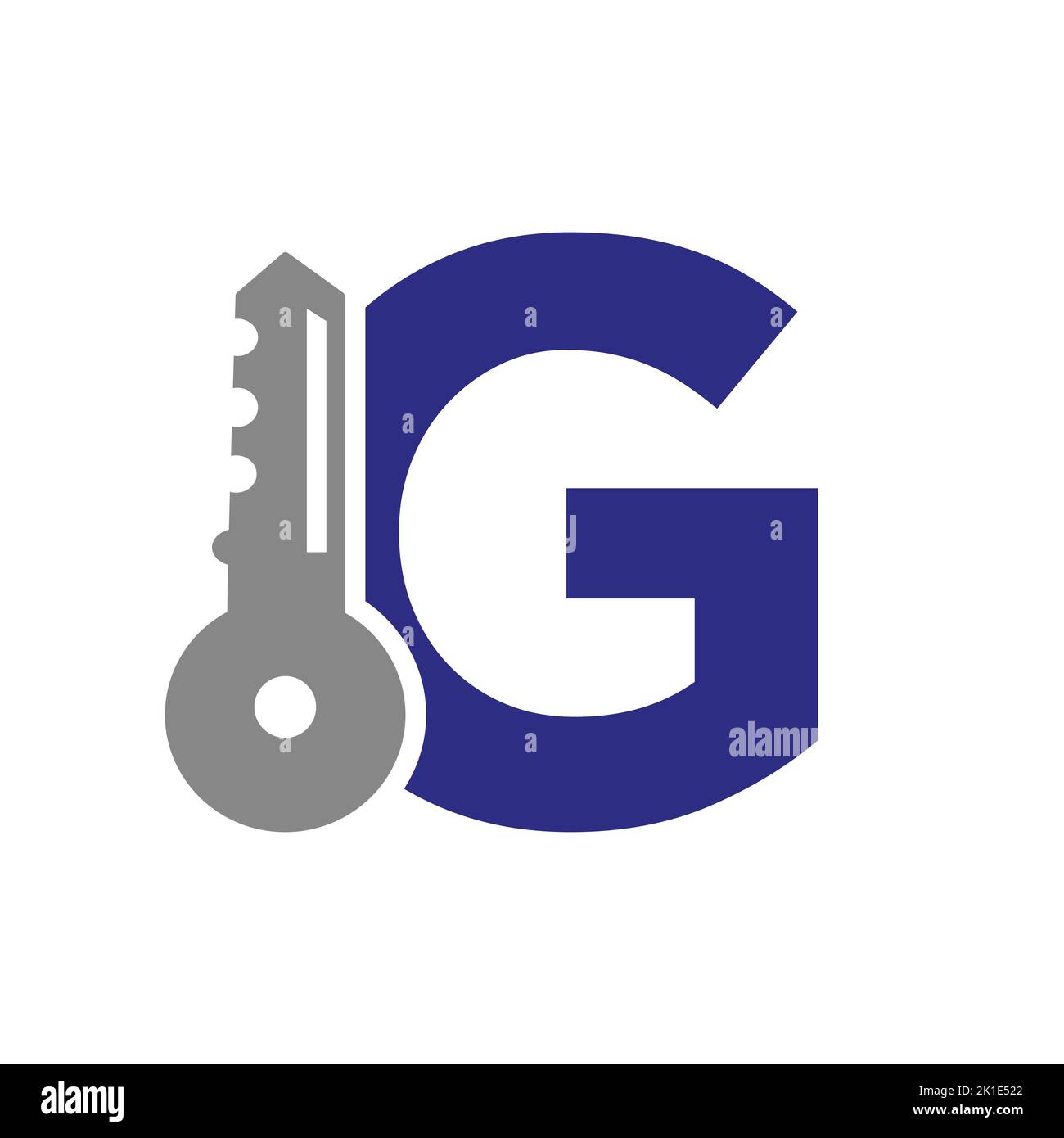 Letter G Key Logo Combine With House Locker Key For Real Estate and ...