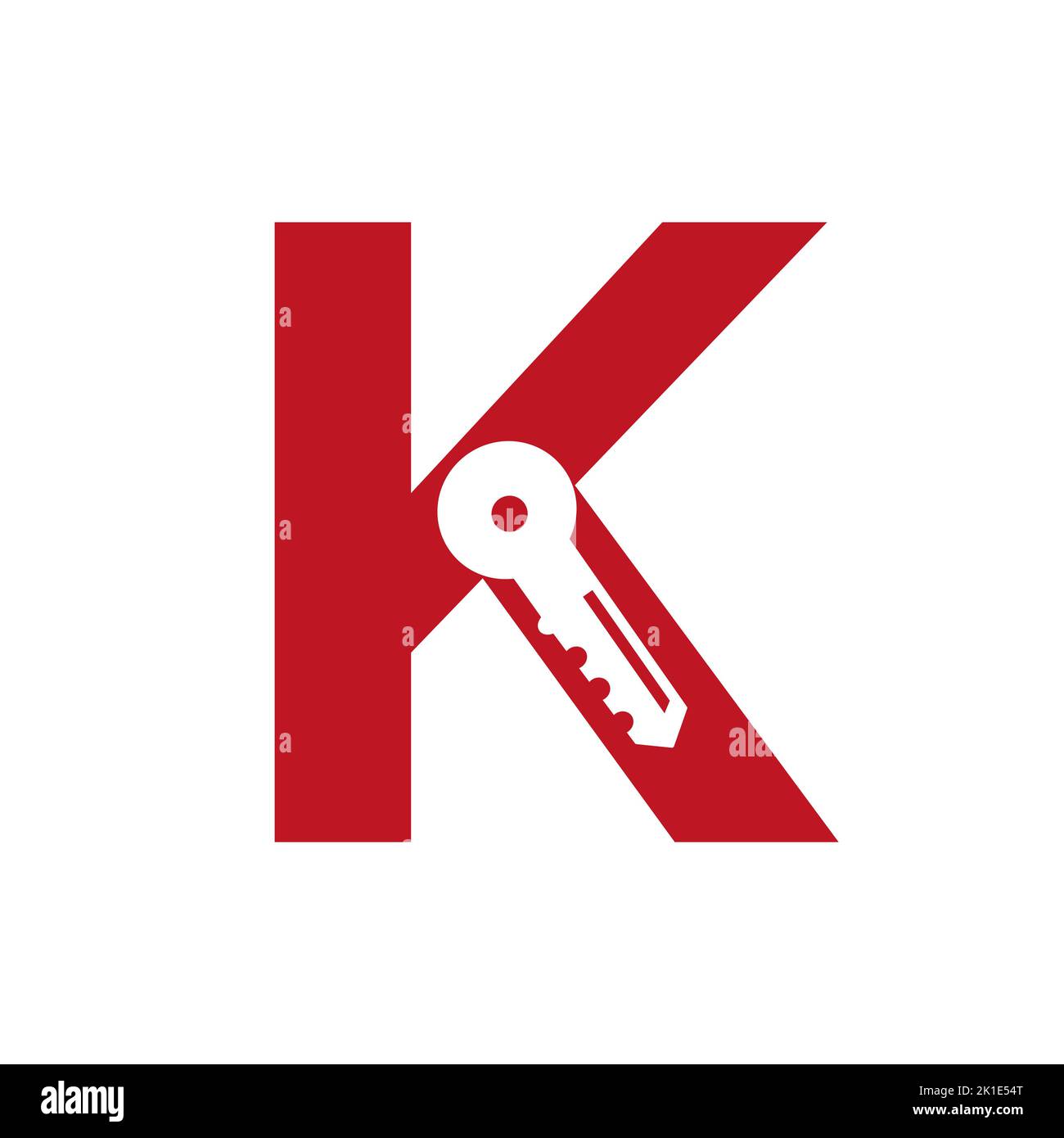 Letter K Key Logo Combine With House Locker Key For Real Estate and ...